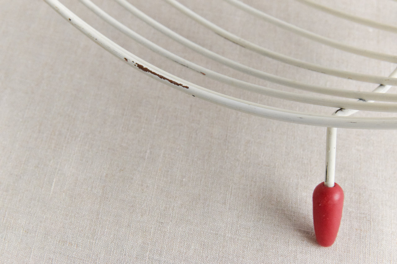 Vintage Atomic White Wire Fruit Bowl / Basket – Absolutely Nice Vintage