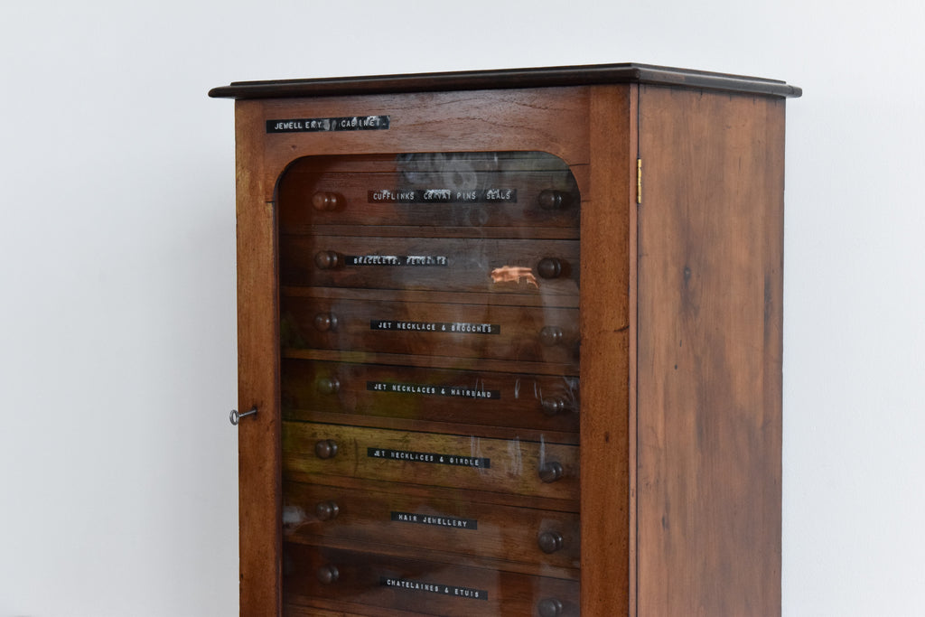 Vintage Ex-Museum Wooden and Glazed Specimen Storage Drawers / Cabinet ...