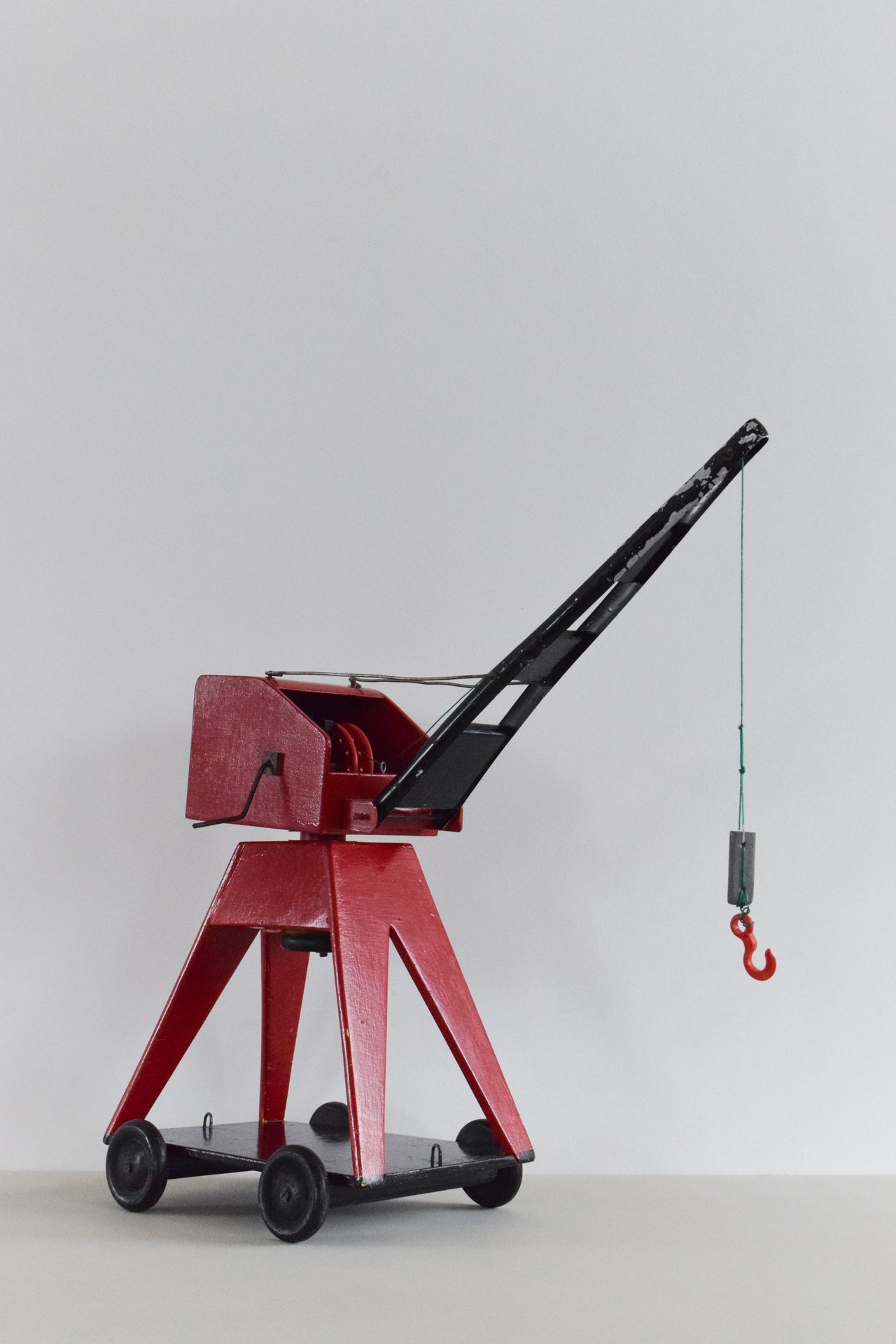 Vintage Handmade Wooden Toy Crane – Absolutely Nice Vintage