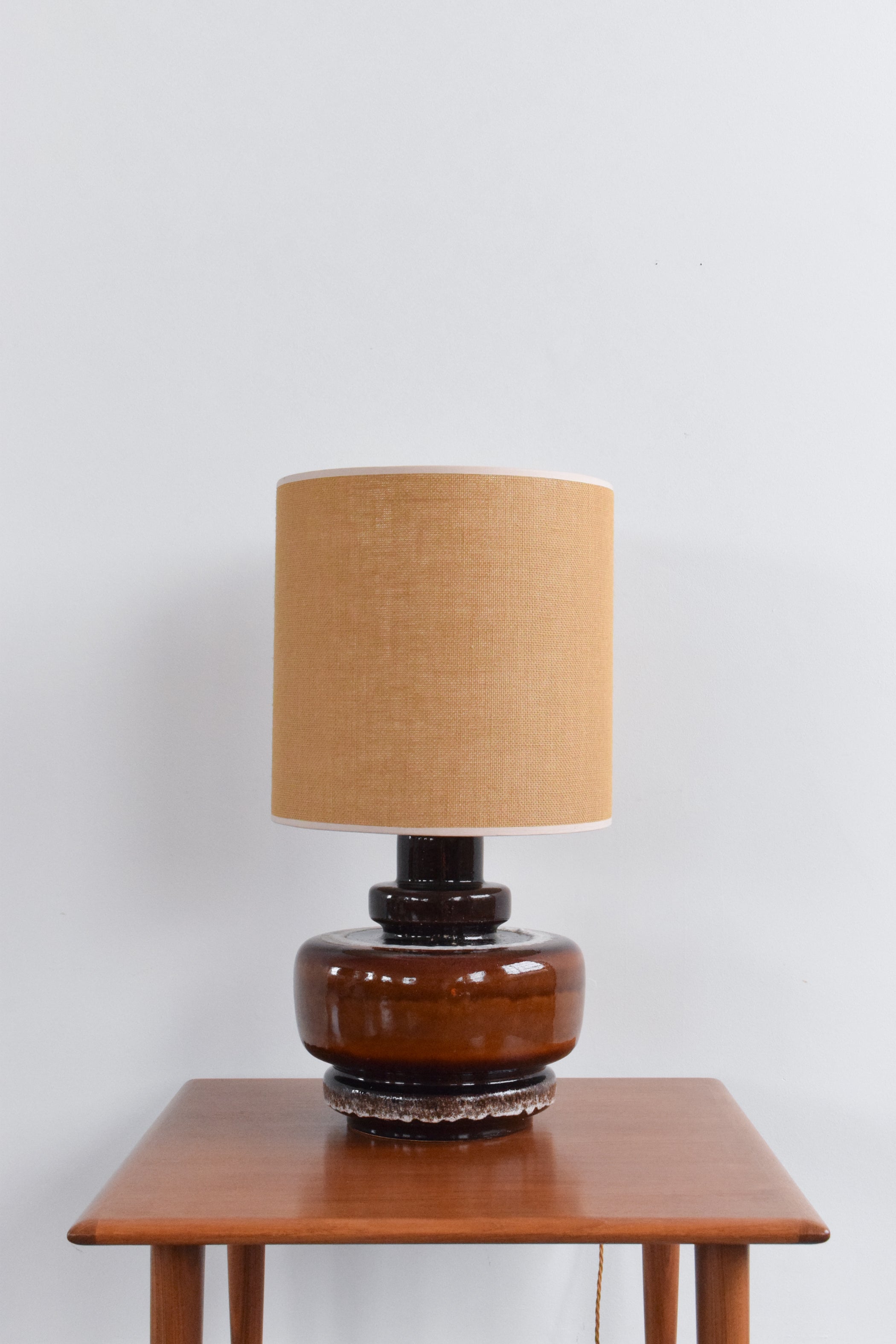 Vintage Large West German Style Lamp with Hessian Shade – Absolutely ...
