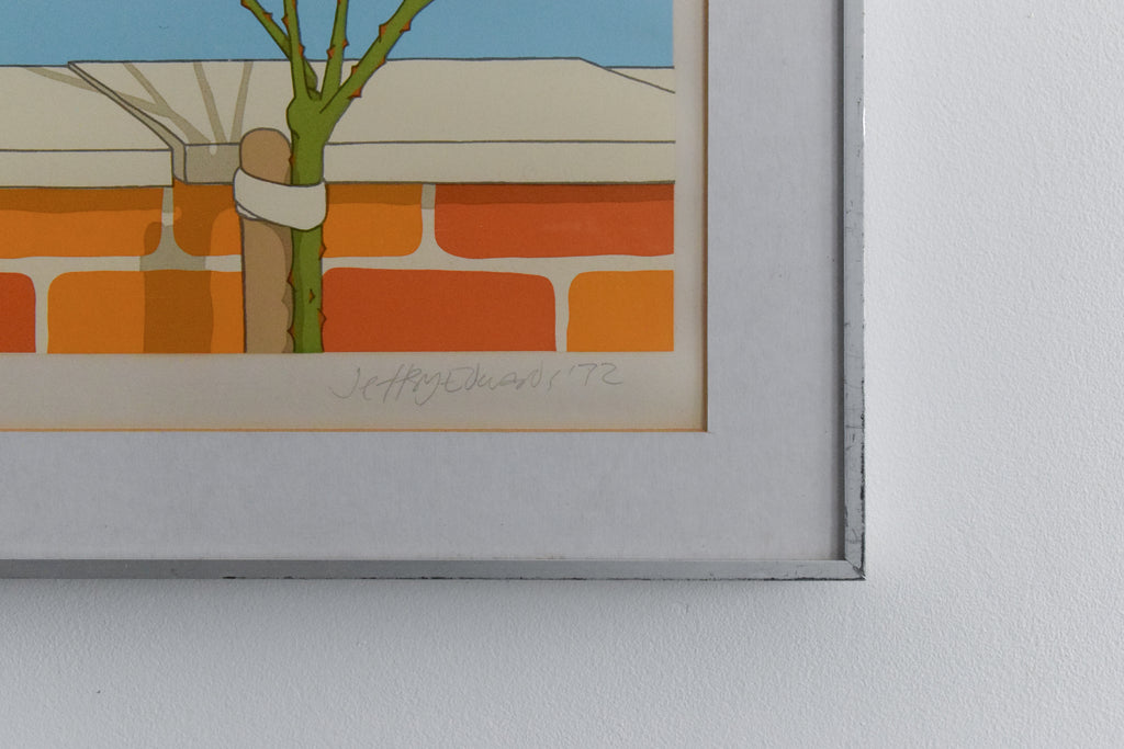 Vintage Signed Screen Print by Jeffery Edwards 'Insufficient Pruning ...