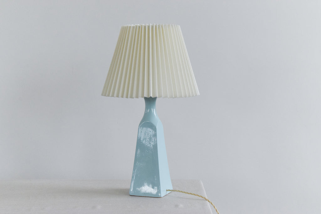 Vintage Pair Blue Ceramic Lamp Bases – Absolutely Nice Vintage