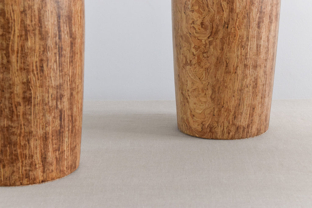 Vintage Pair of Chunky Olive Wood Lamp Bases – Absolutely Nice Vintage