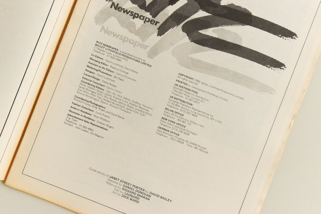 Vintage Ritz Newspaper No. 48 December 1980 Bailey and Litchfield ...