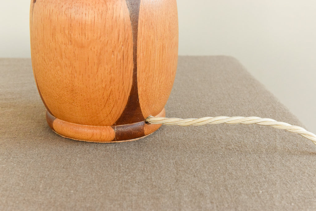 Vintage Two Tone Wooden Table Lamp Base – Absolutely Nice Vintage