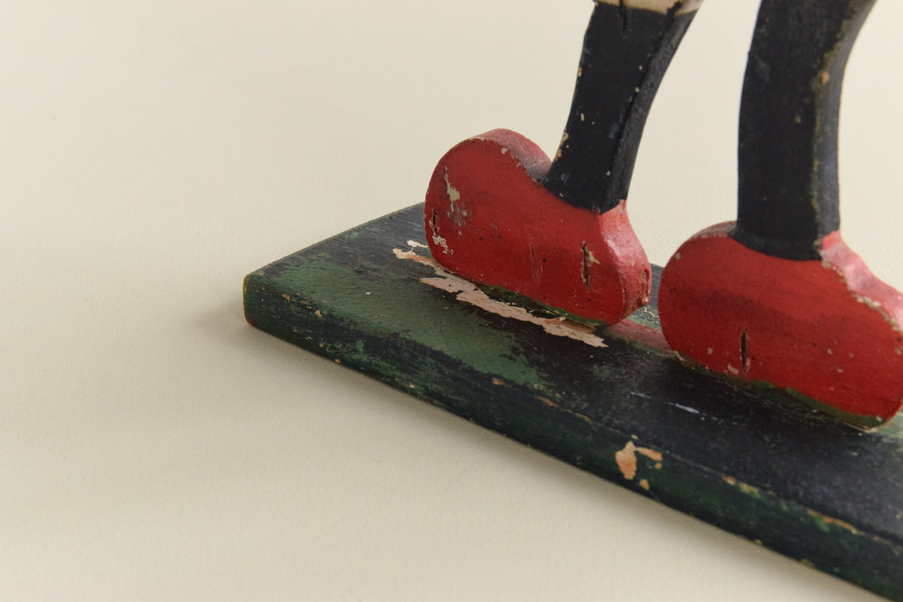Vintage Wooden Folk Art Hand Made Mickey Mouse Figure – Absolutely Nice ...