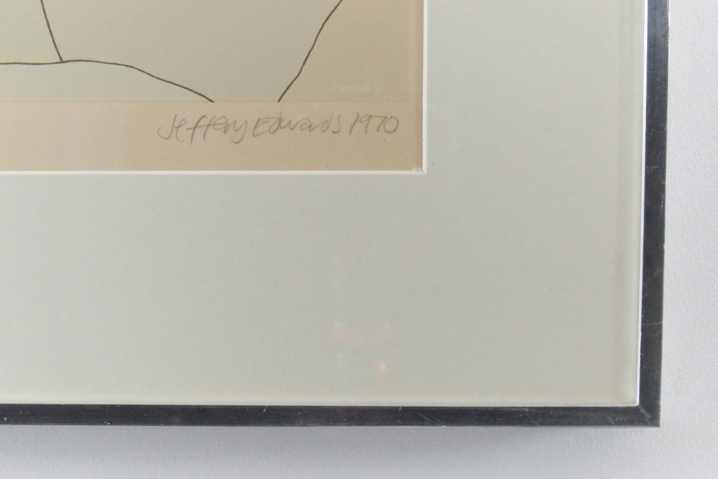 Vintage Original Screen Print by Jeffery Edwards dated 1970 ...