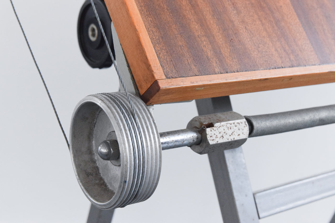 Vintage Industrial Wood and Metal Architect's Drafting Board by Admel ...