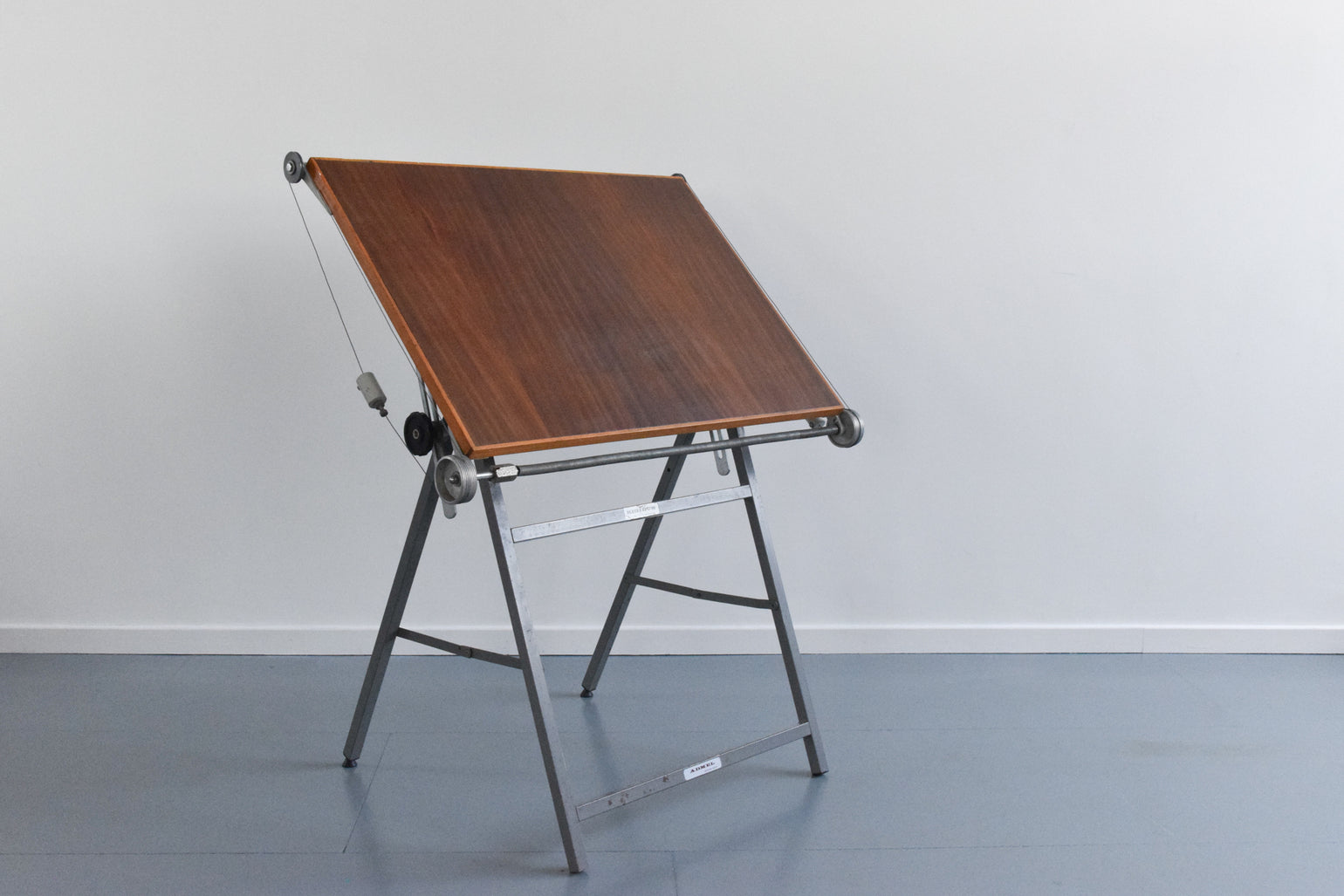 Vintage Industrial Wood and Metal Architect's Drafting Board by Admel ...