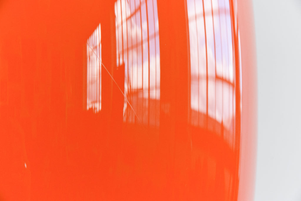Vintage Single Large Orange Glass Pendant Light Shade – Absolutely Nice ...