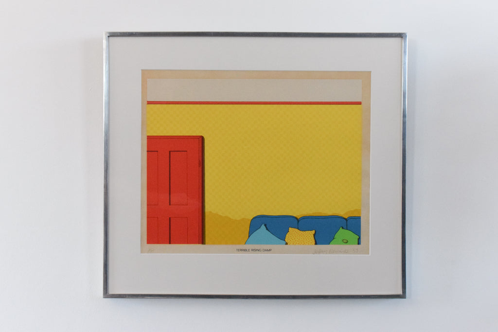 Vintage Screen Print by Jeffery Edwards 1969 'Terrible Rising Damp ...